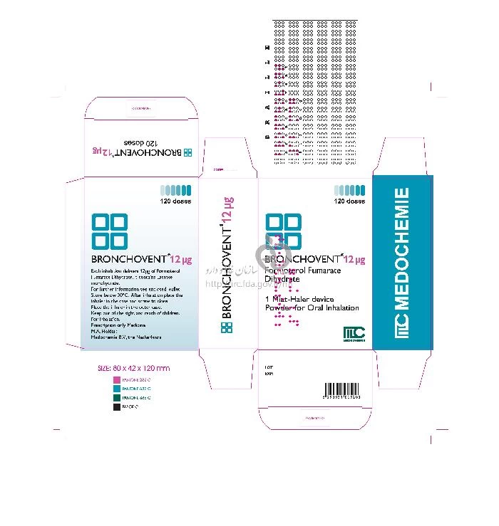 برونکوونت آئروسل با دوز اندازه گیری شده استنشاقی 12 ug/1{dose} 120PUFF ...