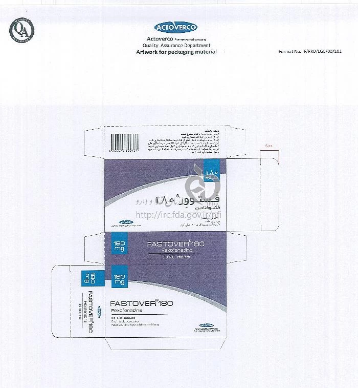 🥇️ فستوور قرص خوراکی 180 mg - FASTOVER | سلامتی 24