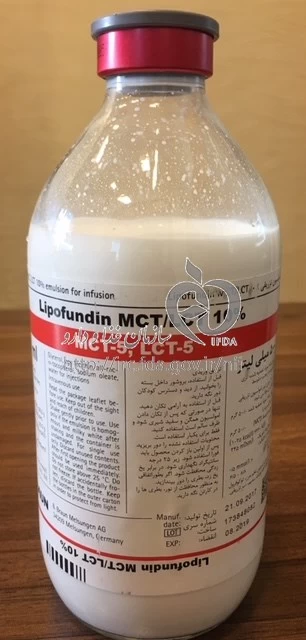 🥇️ لیپوفوندین ام سی تی/ال سی تی 10 % محلول تزریقی داخل وریدی 50 mg/50 mg/1mL 500MILLILITER ...